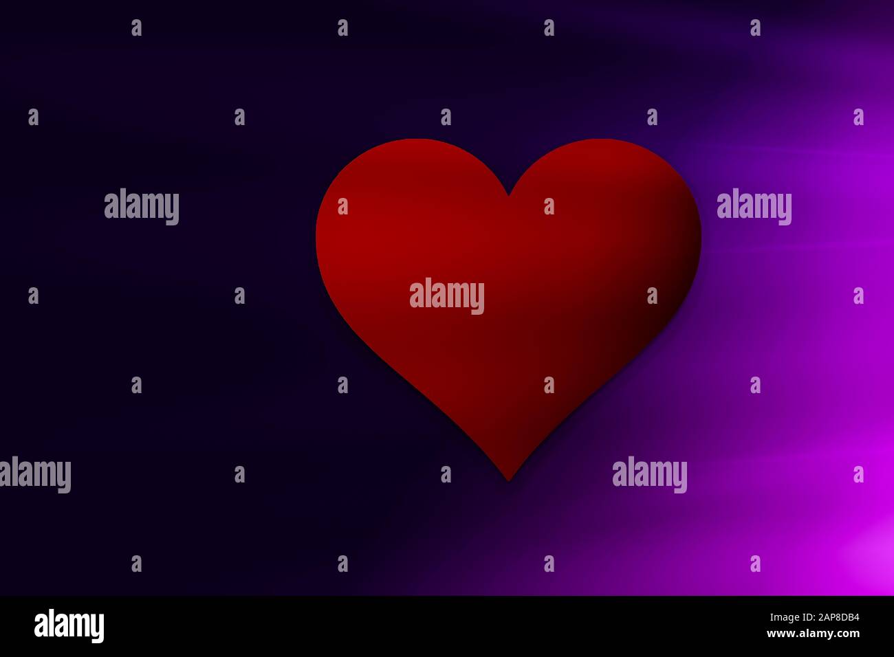 Valentine's Day colorful Background with red Heart Shape as Love ...