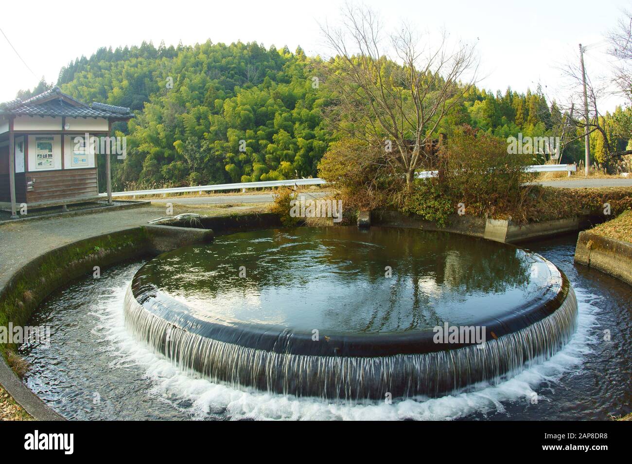 Circular tank diversion works Stock Photo - Alamy