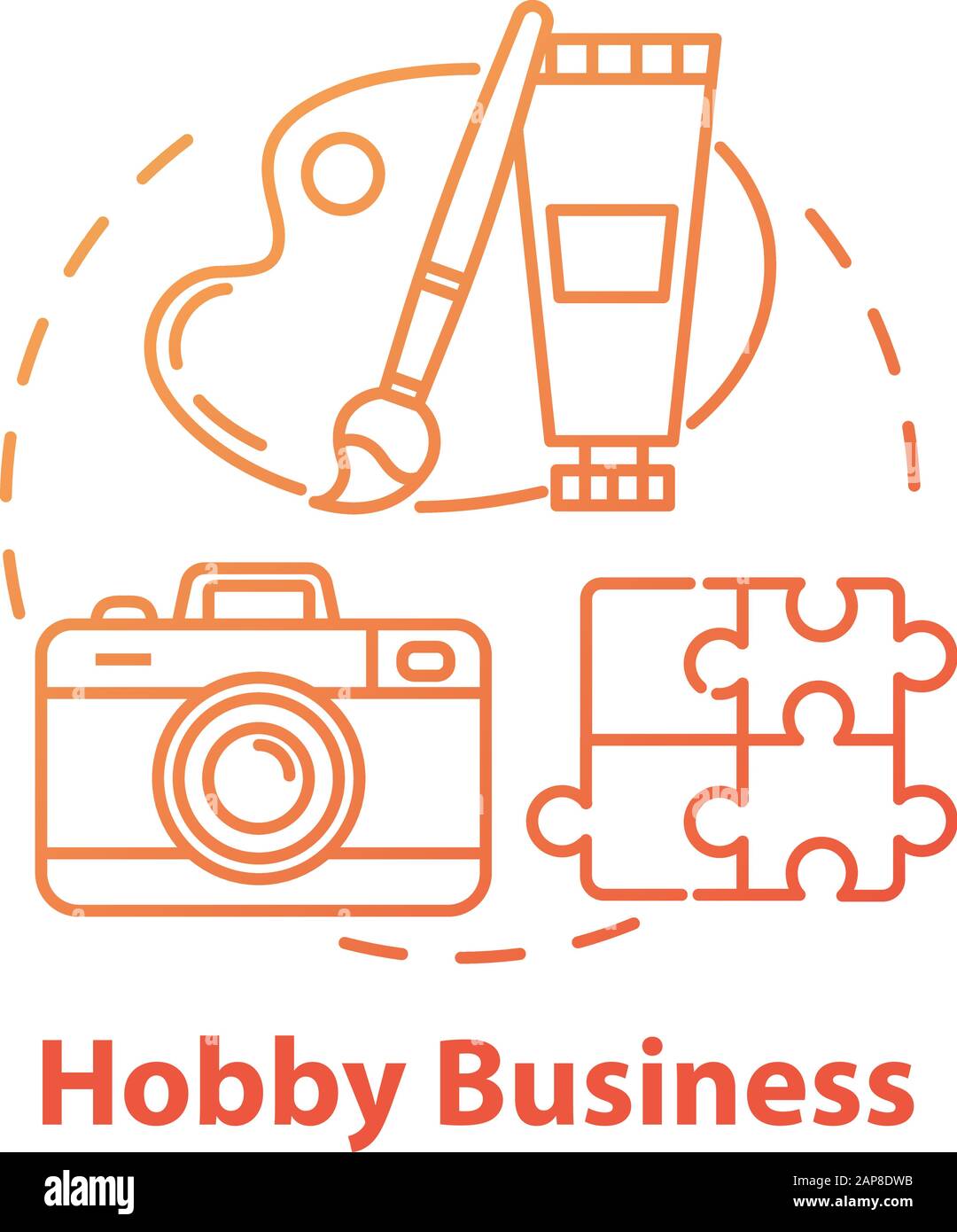 Hobby business concept icon. Amusement freetime activity. Creative work ...
