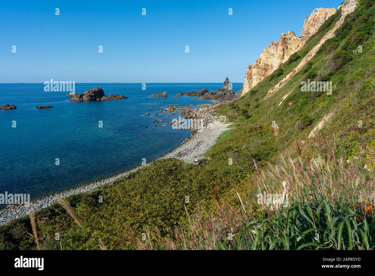 Shakotan hokkaido japan peninsula shimamui coast hi-res stock ...