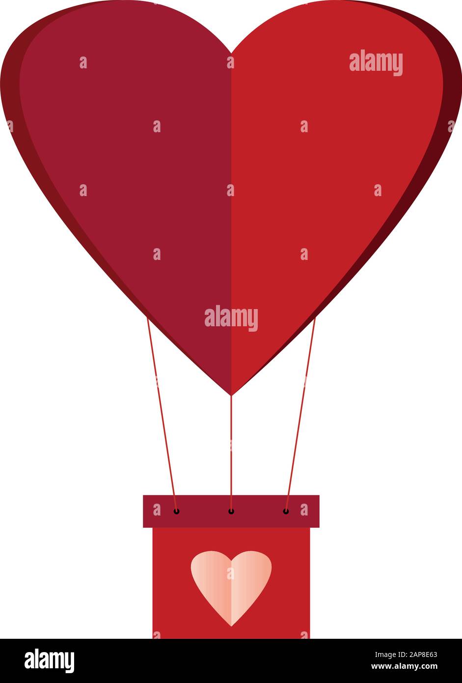 Heart shaped hot air balloon Stock Vector Image & Art - Alamy