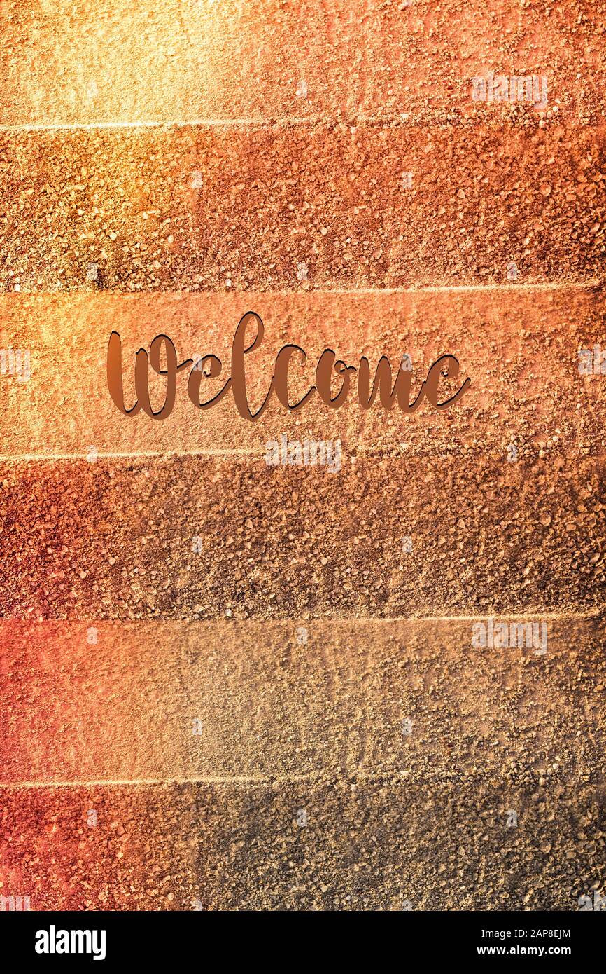 Welcome text wording on a background for business concept Stock Photo ...