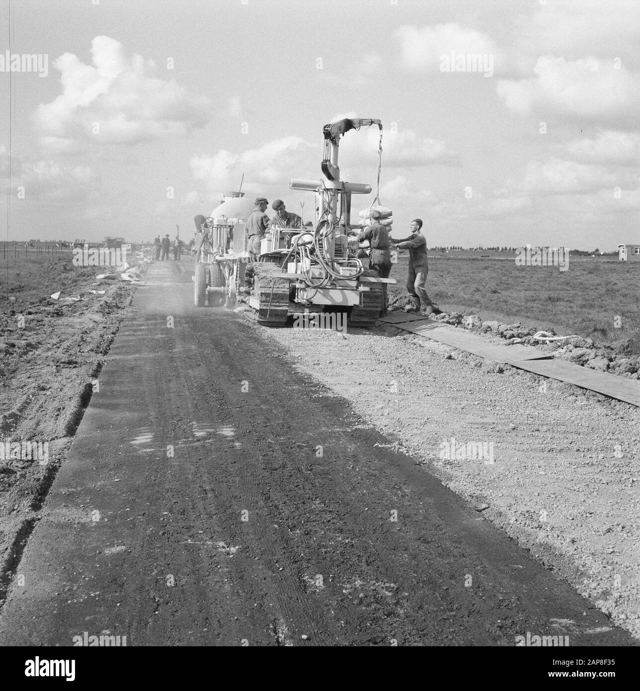 construction and improvement of roads, dikes and savings basins, gravel ...