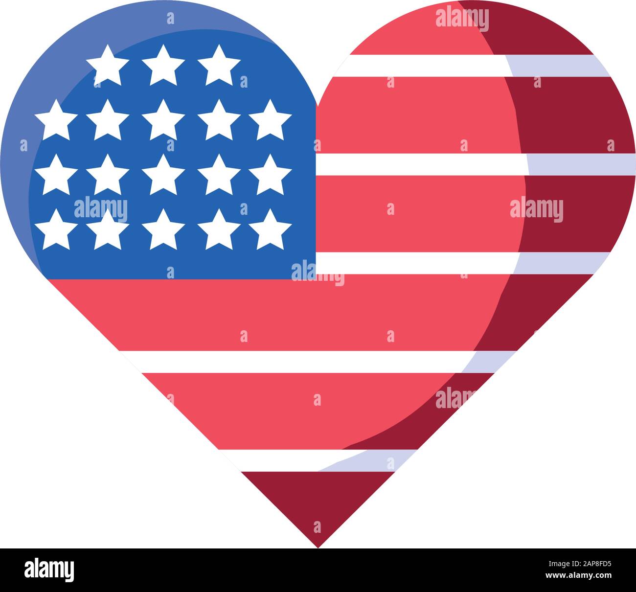 Usa flag heart design, United states america independence nation us ...