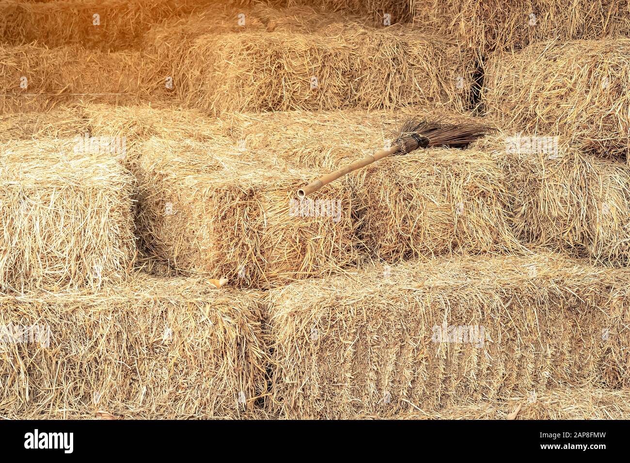 Rice straw bales storage hi-res stock photography and images - Alamy
