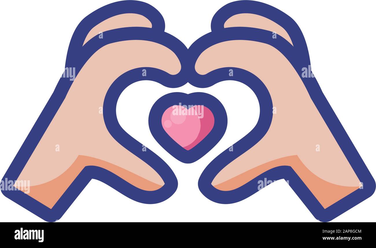Heart inside hands design of love passion romantic valentines day ...