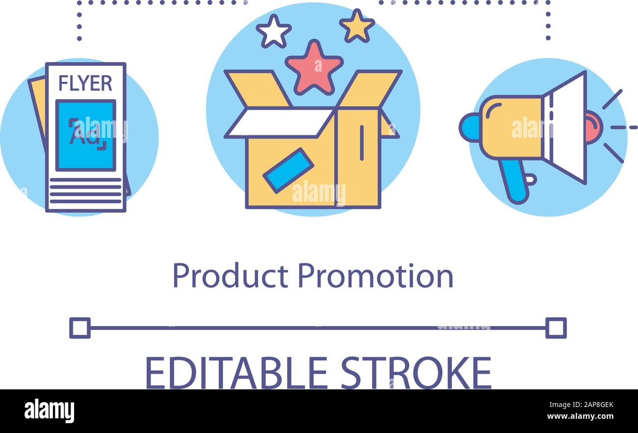 Product promotion concept icon. Local production idea thin line ...