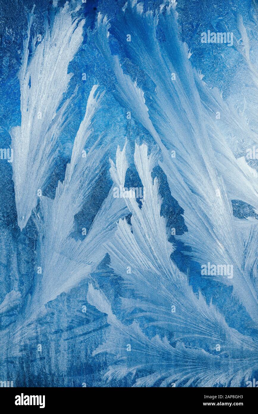 Frosty pattern on transparent background. Background light blue winter ...