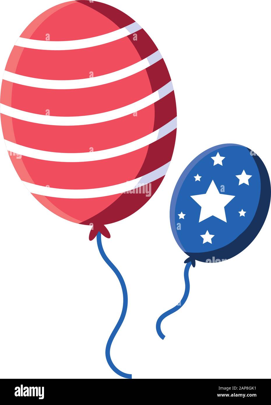 Usa flag balloons design, United states america independence nation us ...