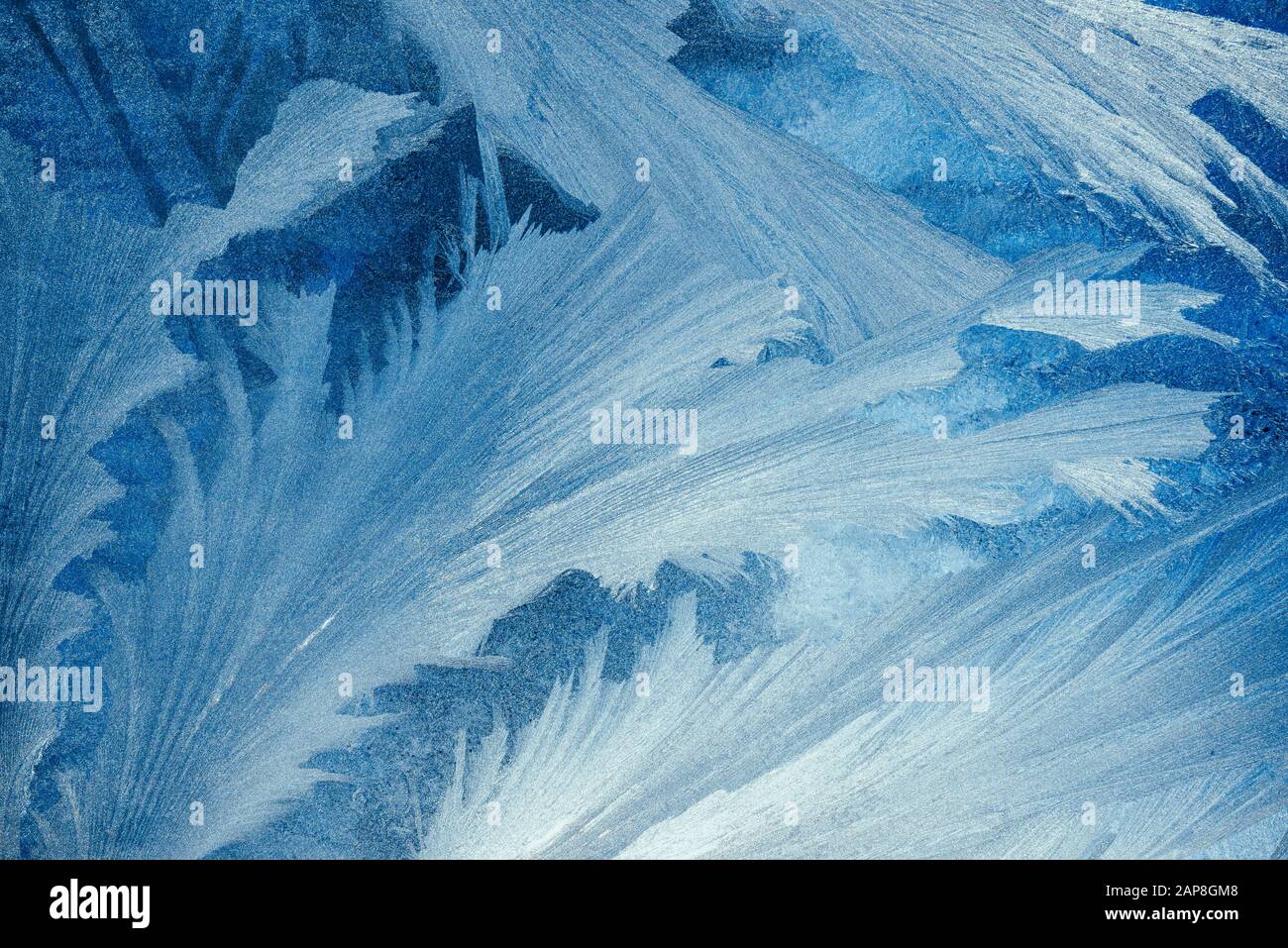 Frosty pattern on transparent background. Background light blue winter ...