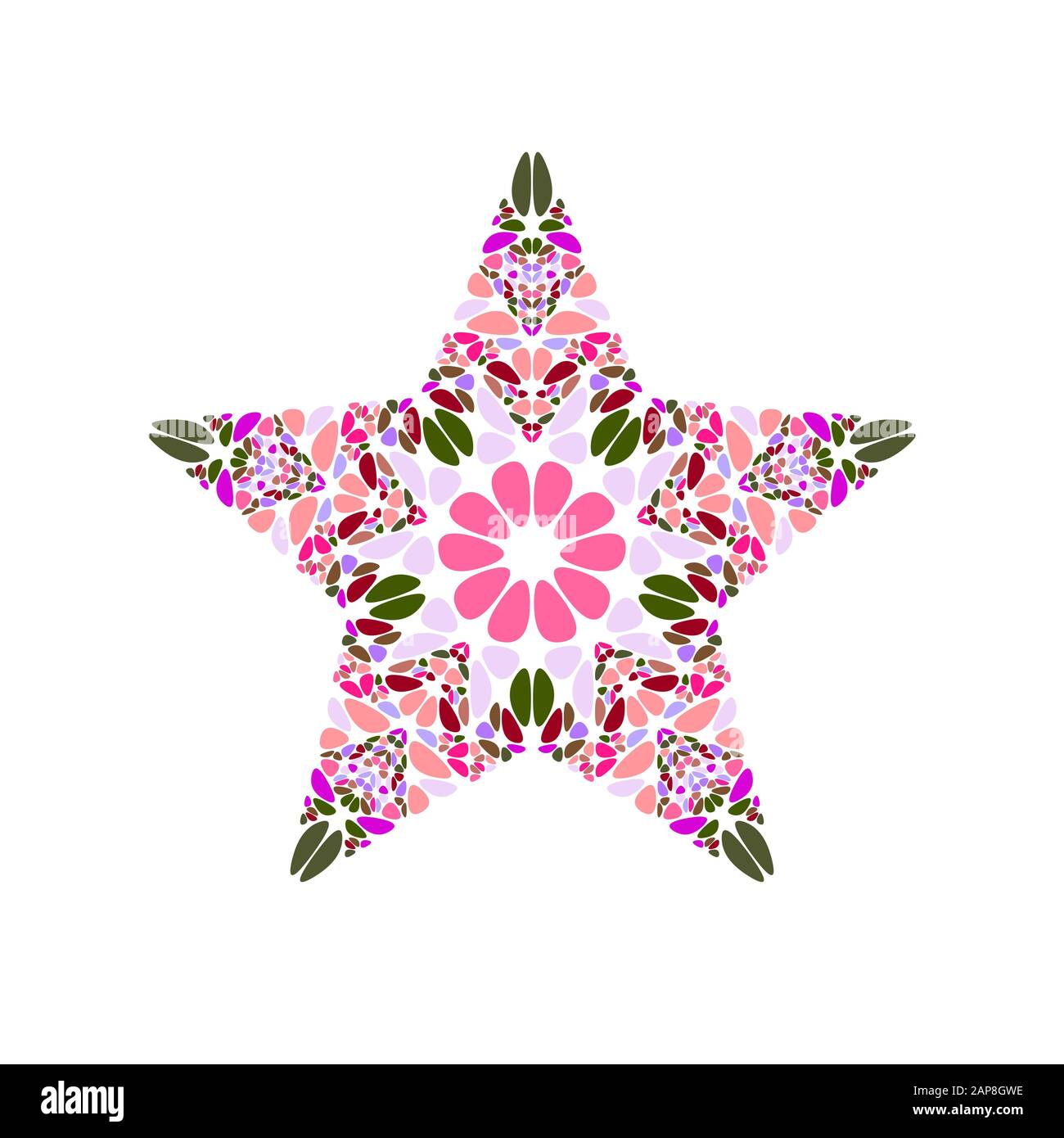 Colorful abstract stone star polygon - geometrical pentagonal vector ...