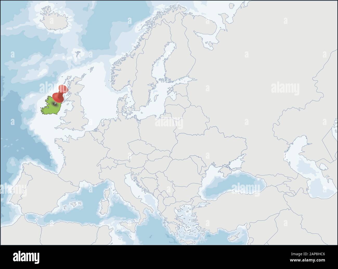 Republic of Ireland location on Europe map Stock Vector Image & Art - Alamy