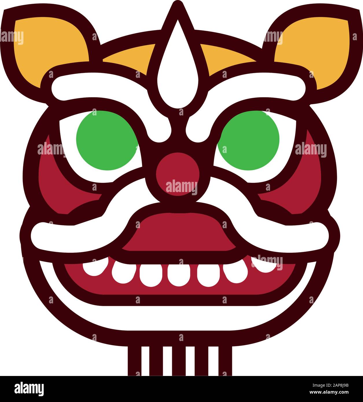 Chinese dragon mask Stock Vector Images - Alamy