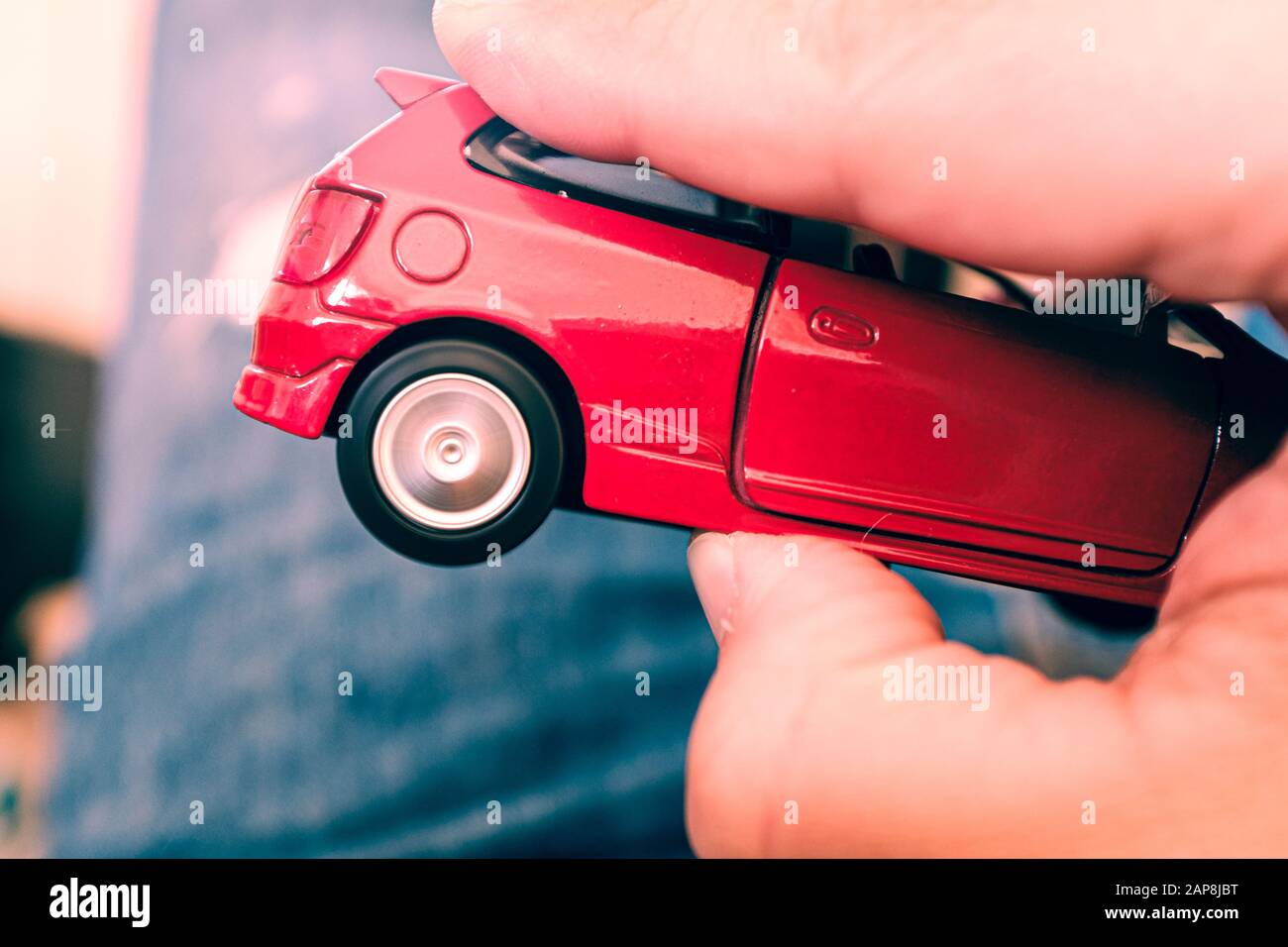 Red toy car hi-res stock photography and images - Alamy