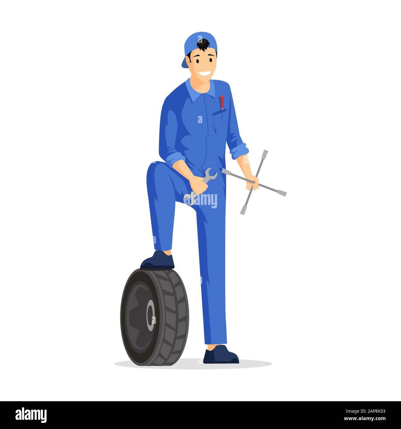 Car engineer in uniform Stock Vector Images - Alamy