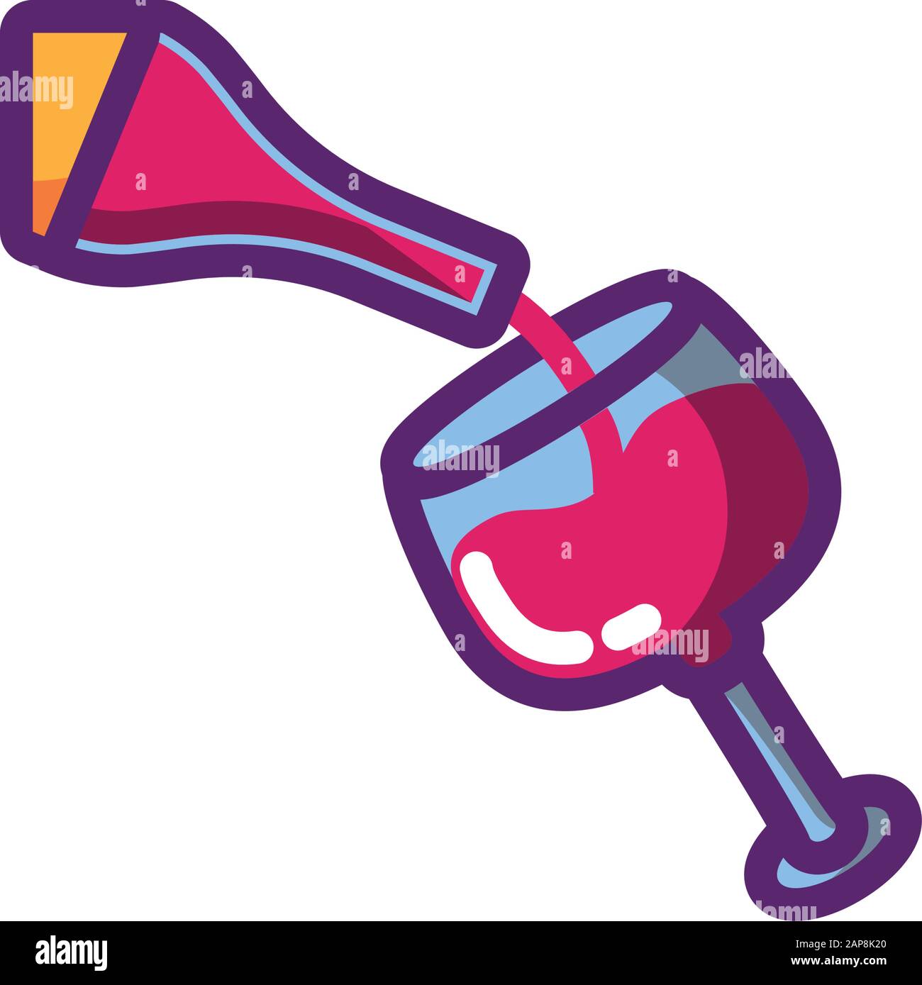 Wine cup and bottle design of Winery alcohol drink beverage restaurant ...