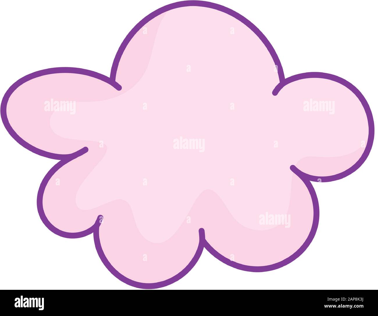 pink cloud weather icon design on white background vector illustration ...
