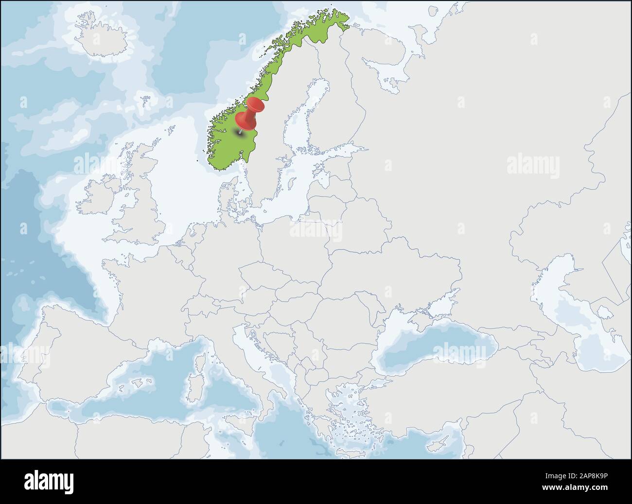 Map norway location on Stock Vector Images - Alamy