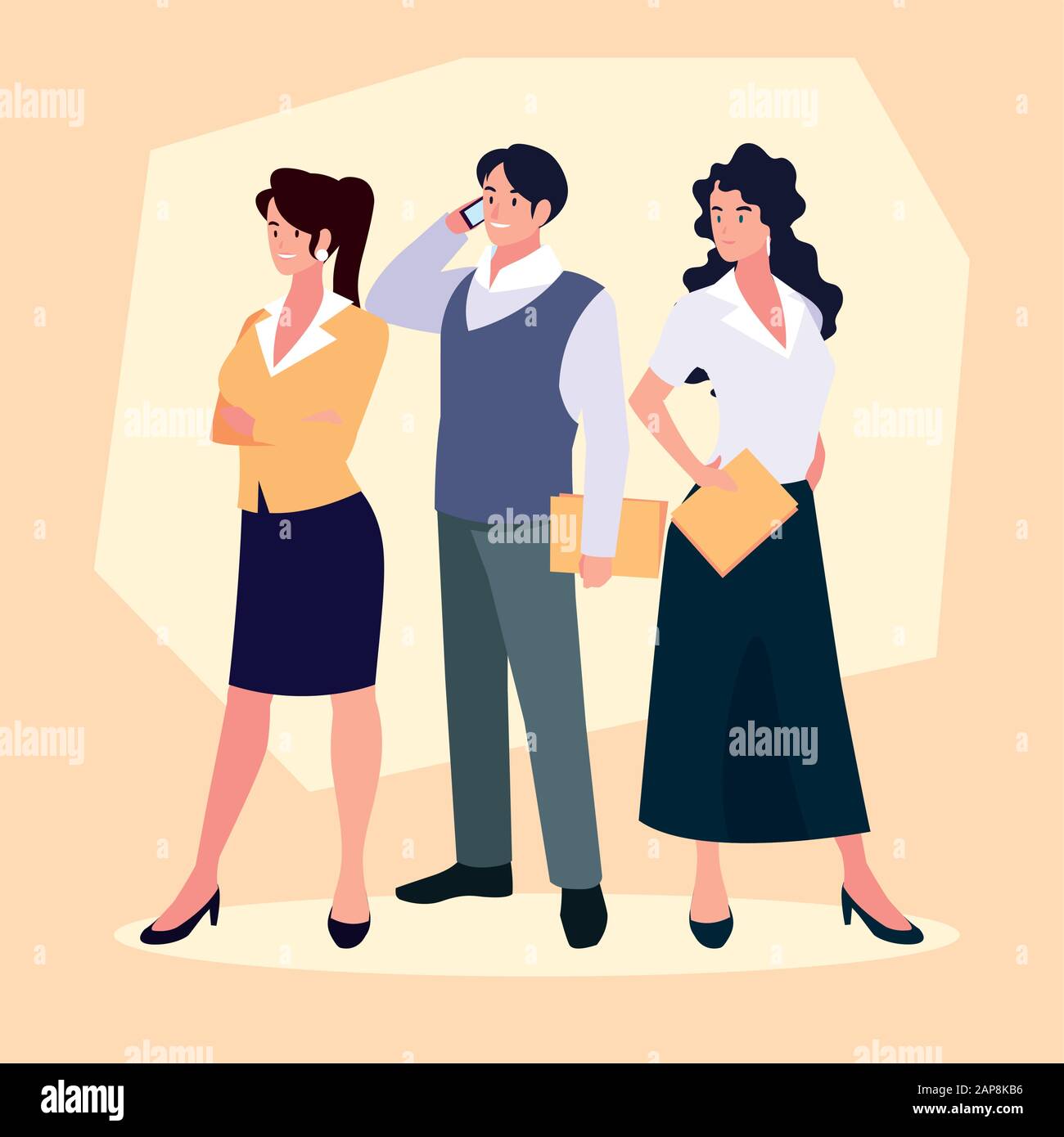 group of people business standing , business professional people vector ...