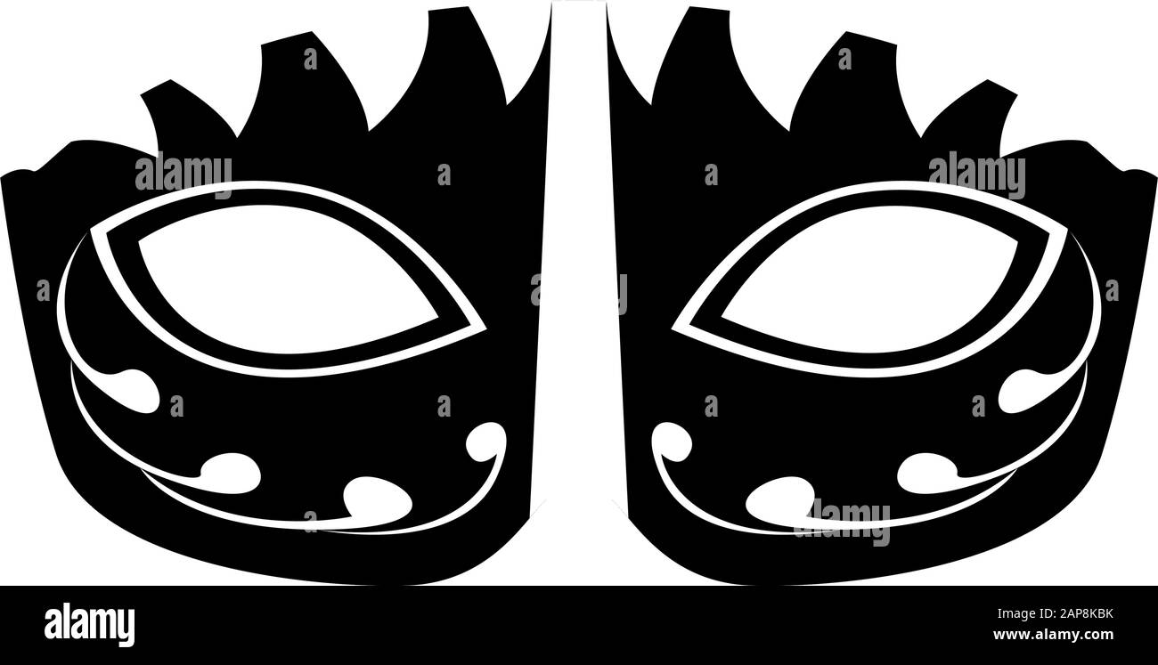 Mardi Gras theater mask silhouette Stock Vector Image & Art - Alamy