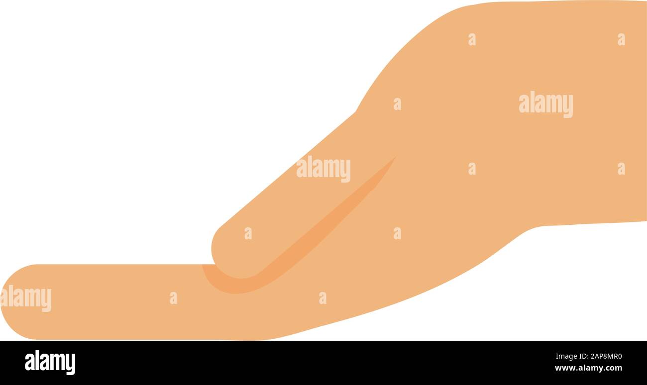 human hand help support gesture icon vector illustration Stock Vector ...