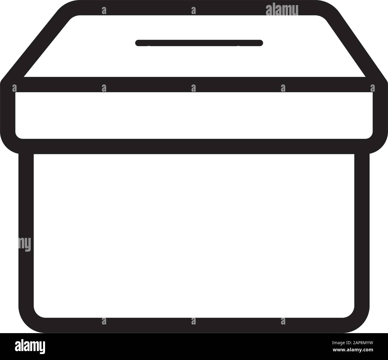 box with slot to insert the donation charity vector illustration Stock ...