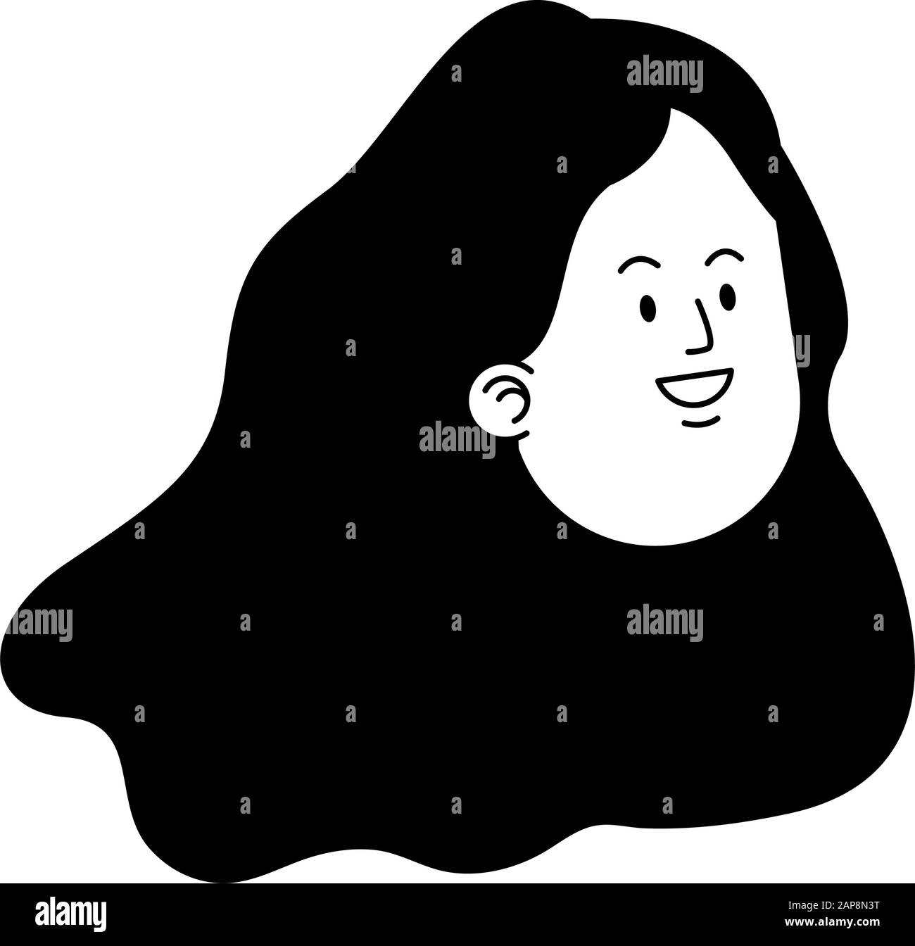 happy woman face icon, flat design Stock Vector Image & Art - Alamy