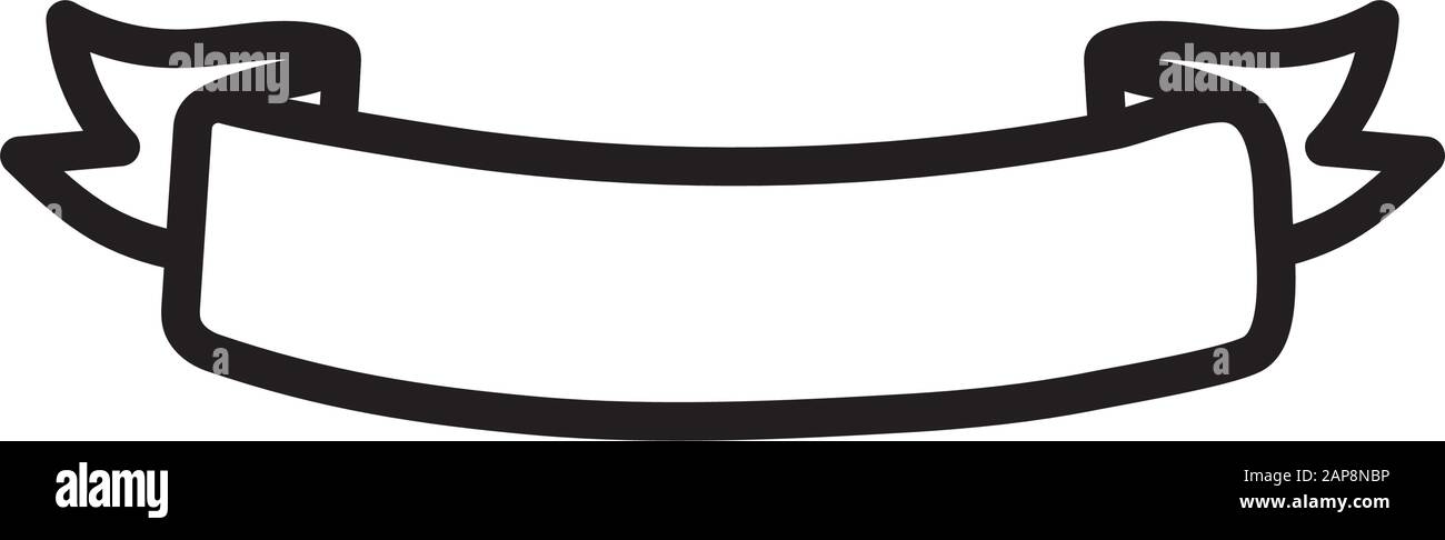 ribbon banner decoration ornament icon vector illustration Stock Vector ...