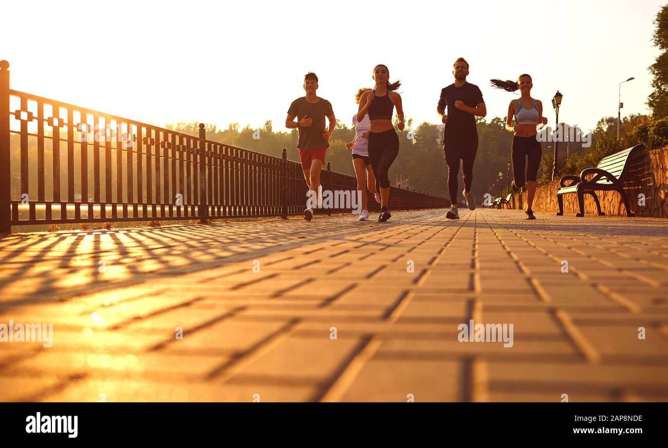 Exercise park group hi-res stock photography and images - Alamy