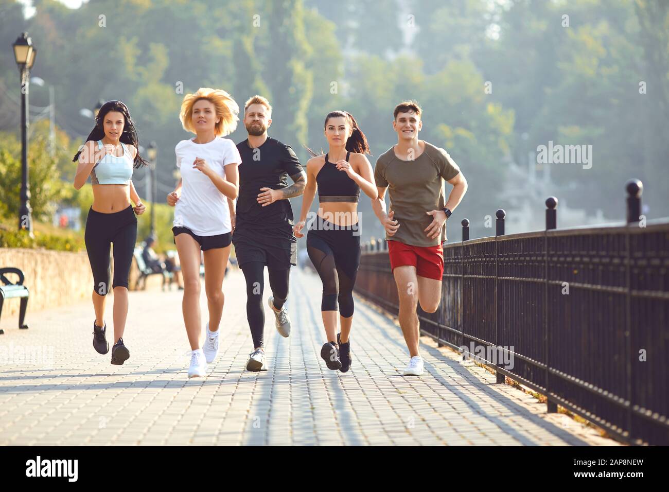 Athlete male run group hi-res stock photography and images - Alamy