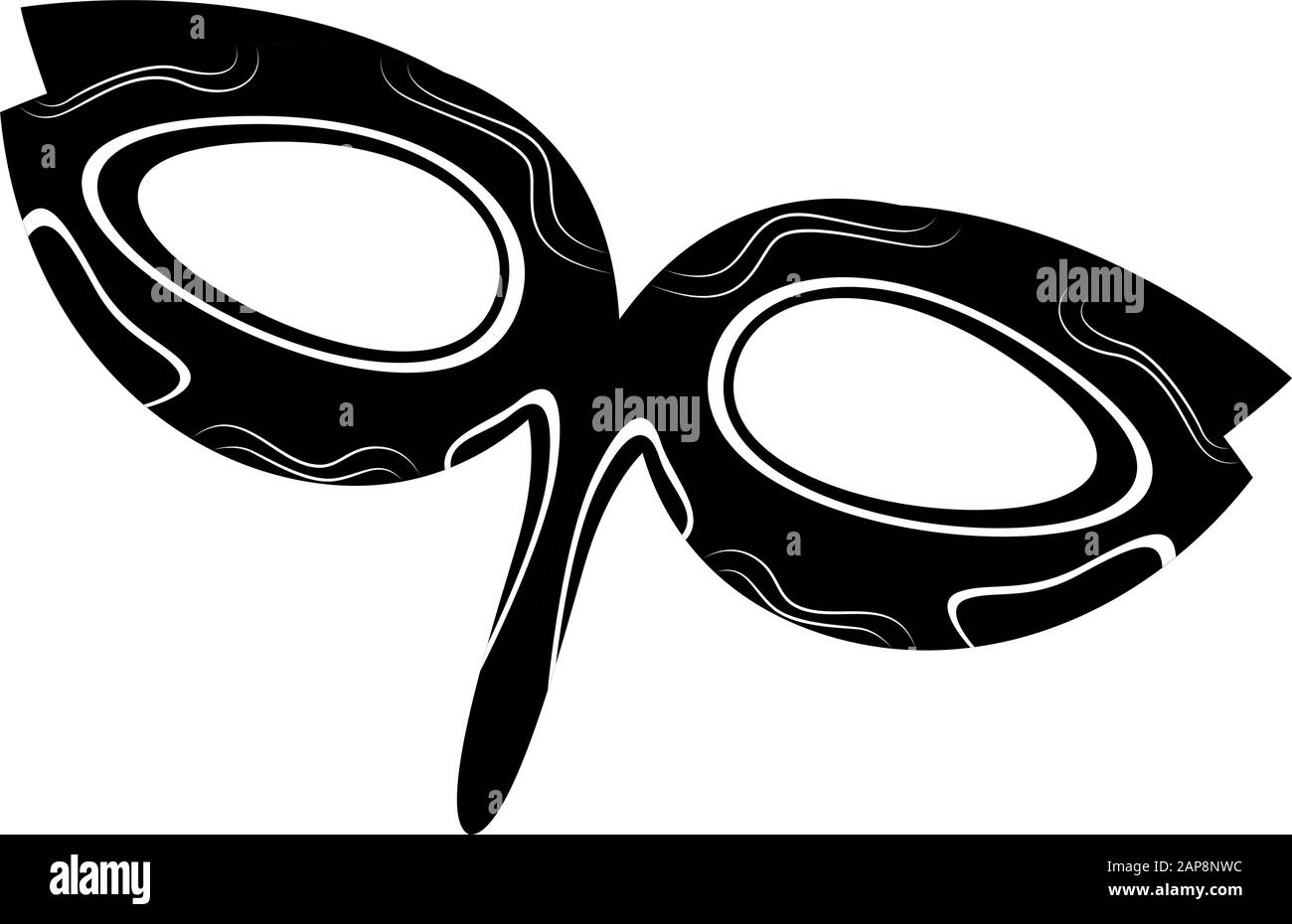 Mardi Gras theater mask silhouette Stock Vector Image & Art - Alamy
