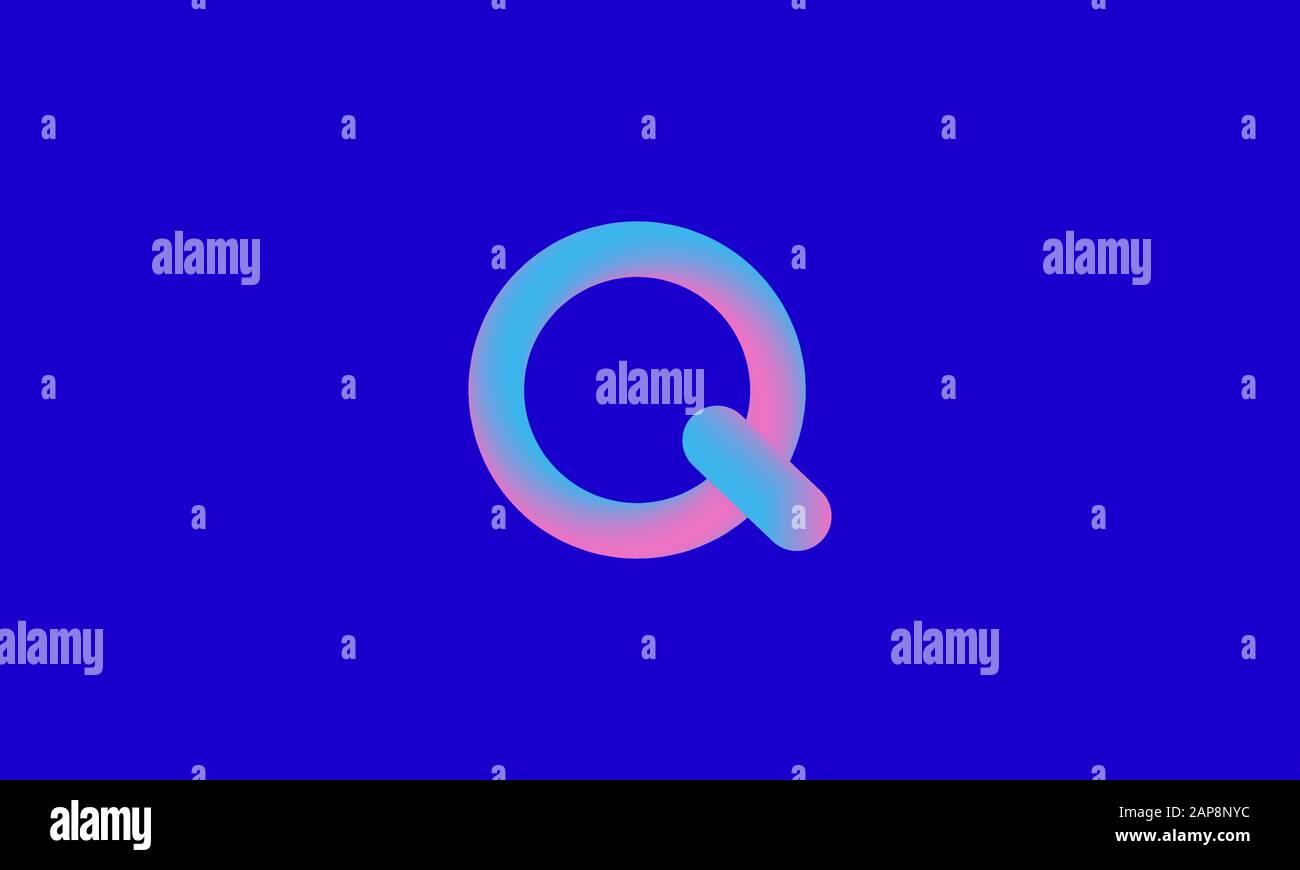 3d gradient letter q,3d letters q logo design,gradient q,3d decorative ...