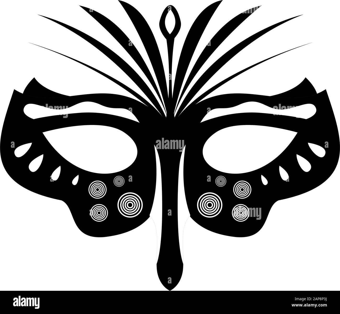 Mardi Gras theater mask silhouette Stock Vector Image & Art - Alamy