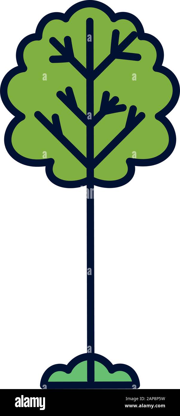 greenery tree foliage nature ecology icon vector illustration Stock ...