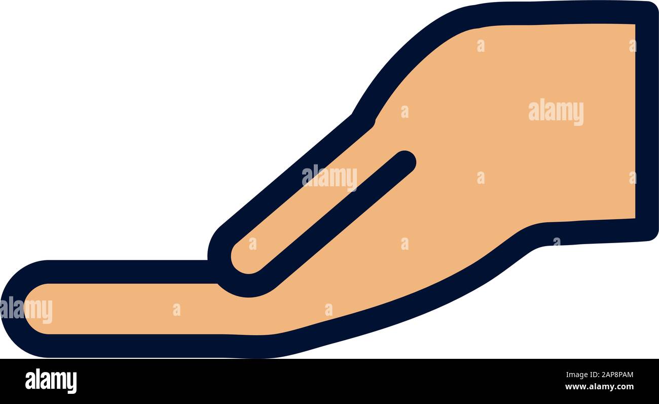 human hand help support gesture icon vector illustration Stock Vector ...