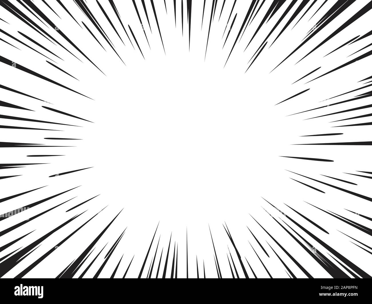 Radial speed lines for comic books. Explosion background.Vector ...