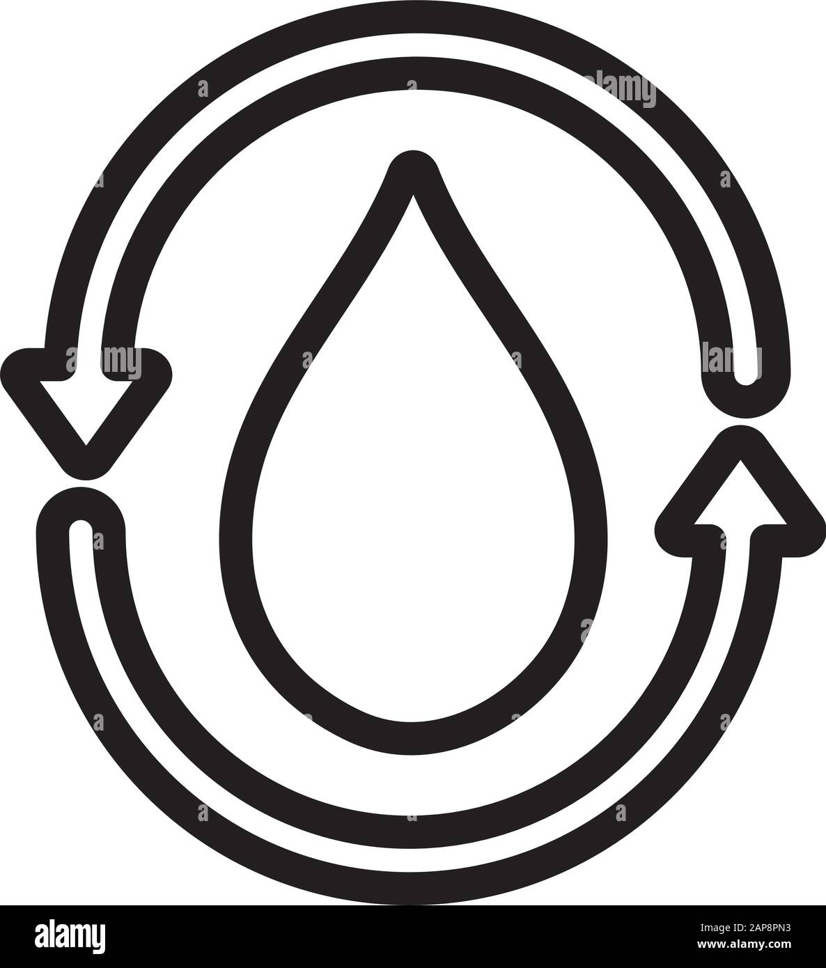 water drop liquid save ecology environment icon vector illustration ...