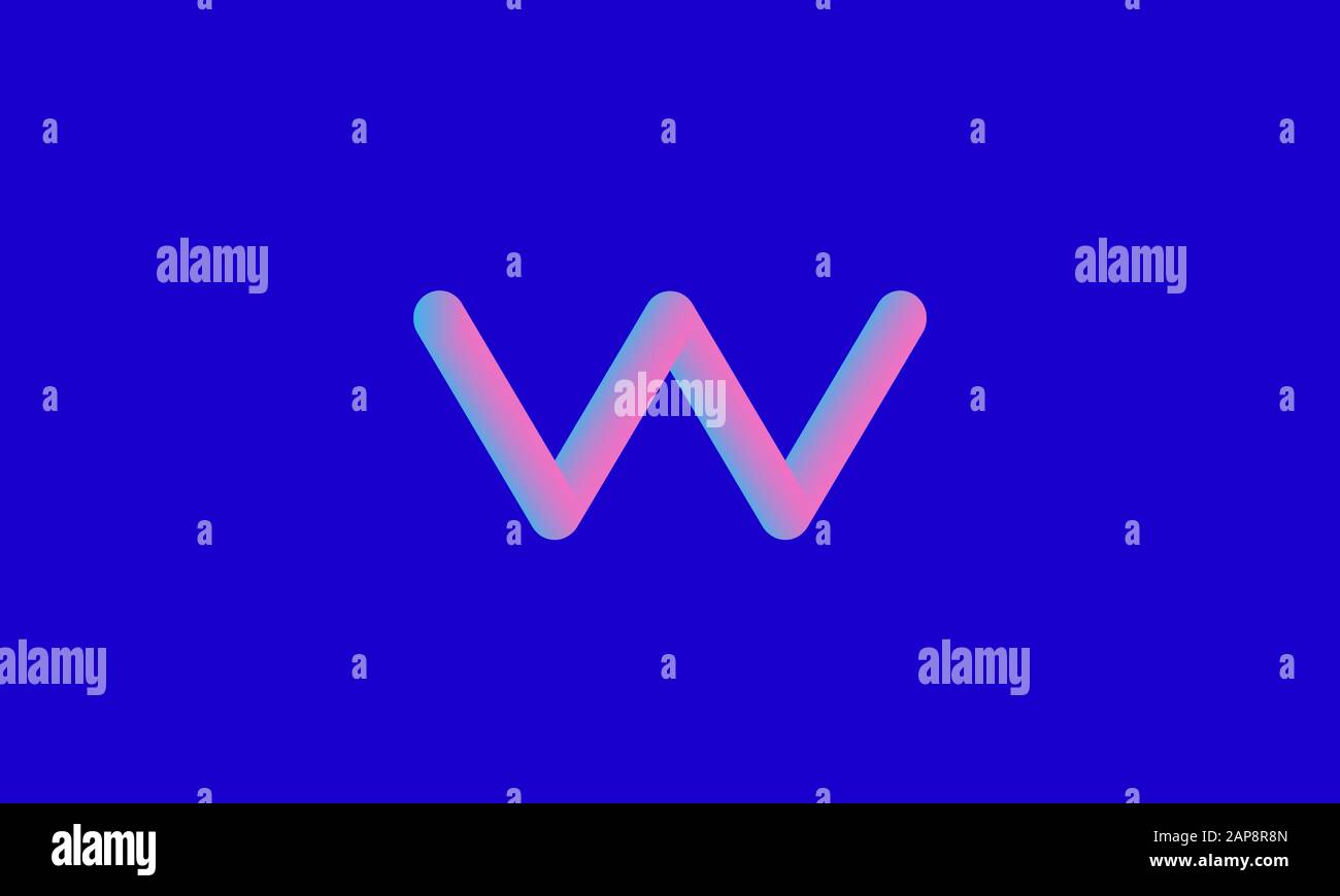 3d gradient letter w,3d letters w logo design,gradient w,3d decorative ...