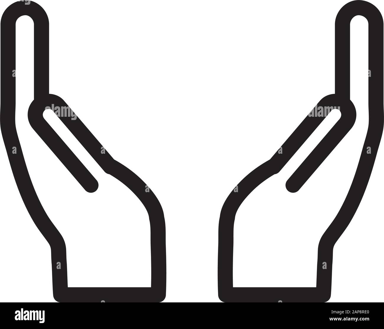 hands support gesture saving symbol icon vector illustration Stock ...