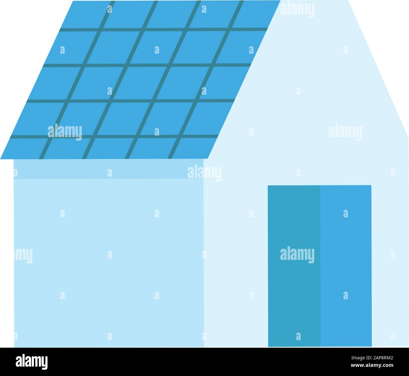 ecology renewable house with solar panel vector illustration Stock ...