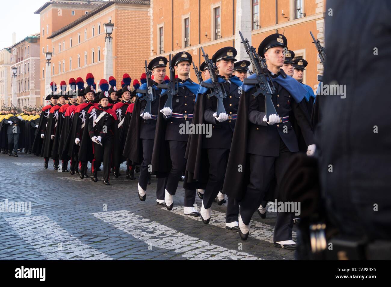 Vatican City, 25th December, 2019. The Military Corps parade during the ...