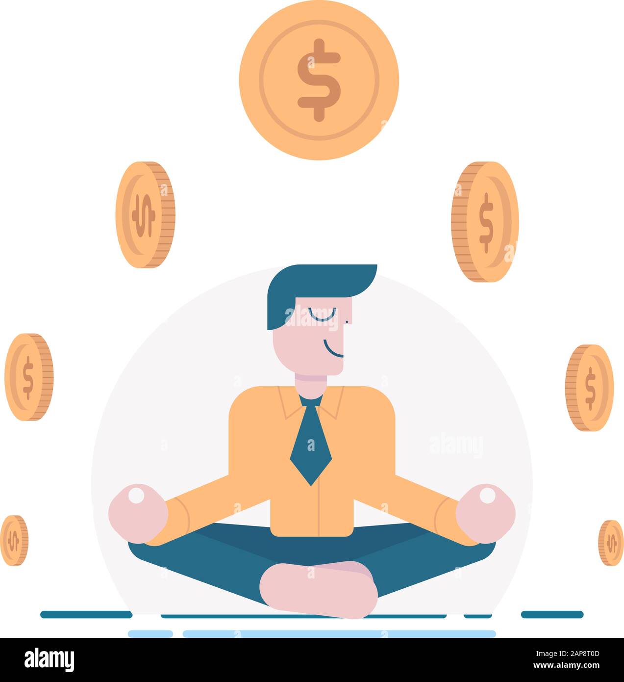 Man money cash coins Stock Vector Images - Alamy