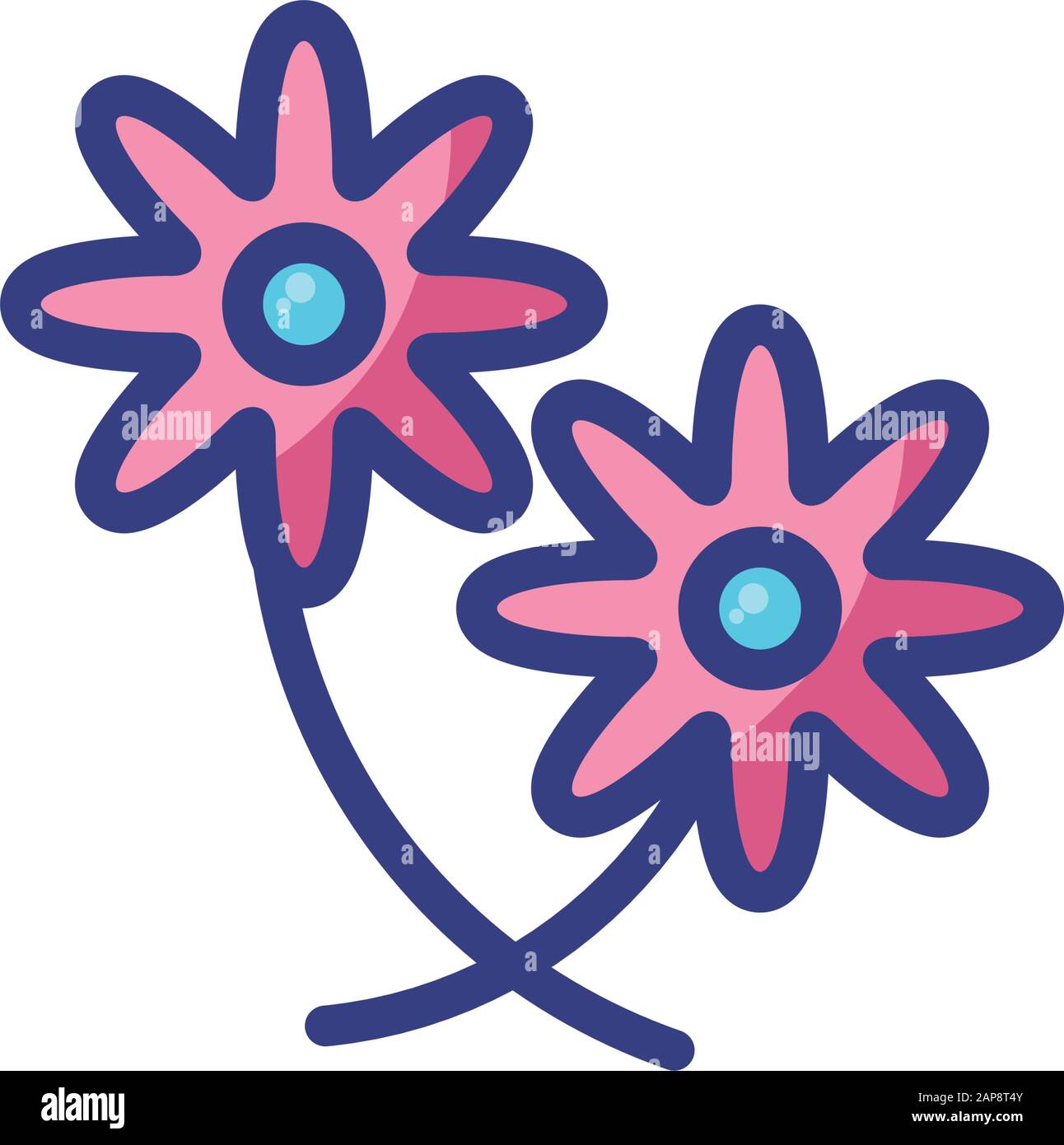 Natural flowers design, floral nature plant ornament garden decoration ...