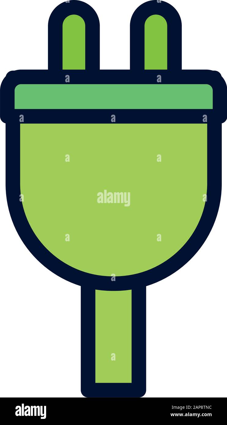 ecology energy power plug icon vector illustration Stock Vector Image ...