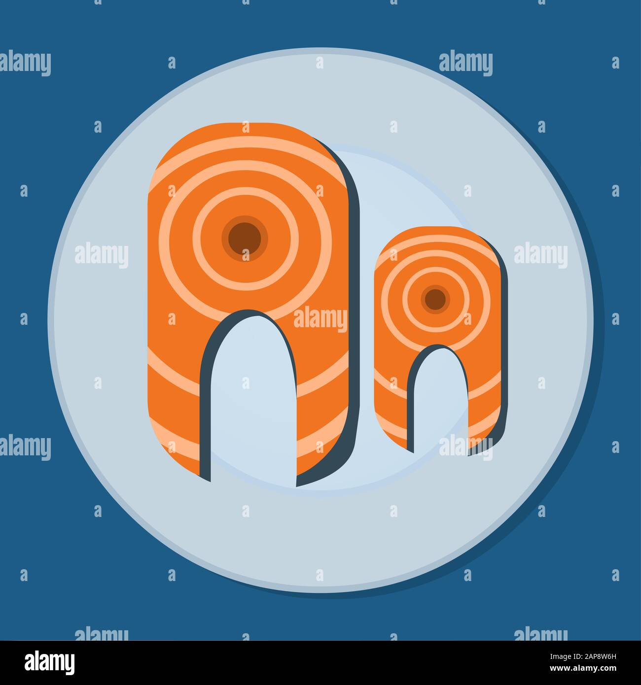 Raw tuna steak on Stock Vector Images - Alamy