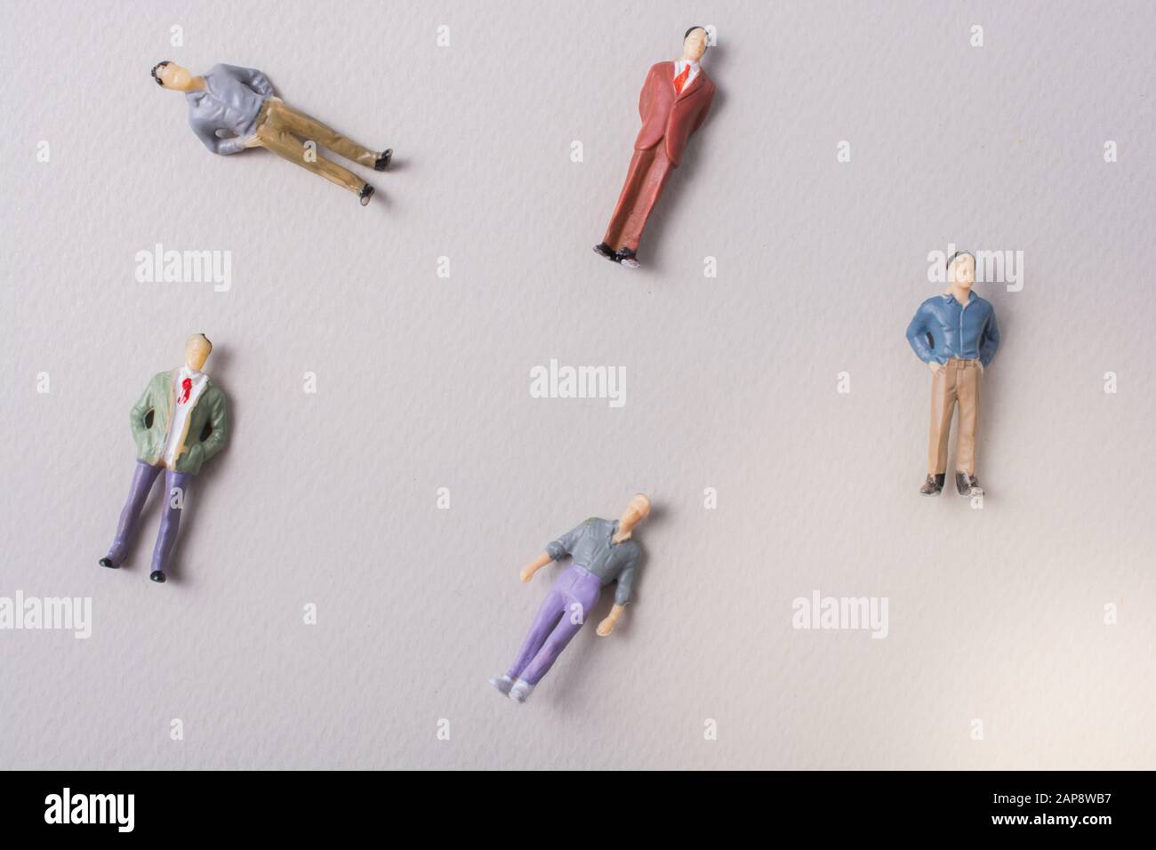 Tiny figurine of men miniature model in view Stock Photo - Alamy