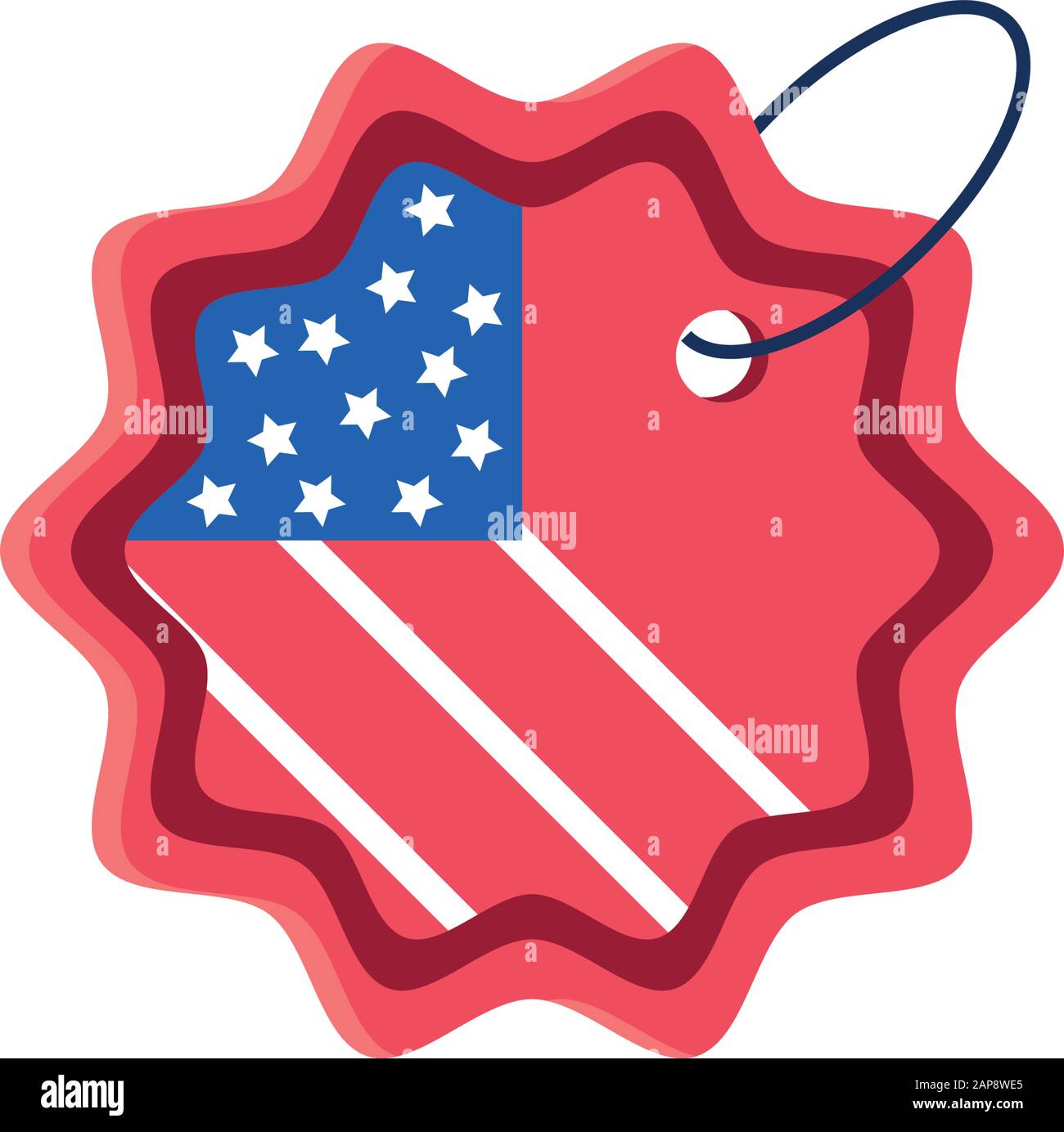 Usa flag label design, United states america independence nation us ...
