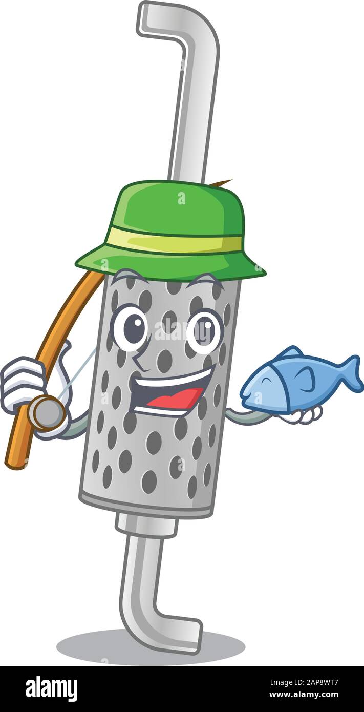 A Picture of happy Fishing exhaust pipe design Stock Vector Image & Art ...
