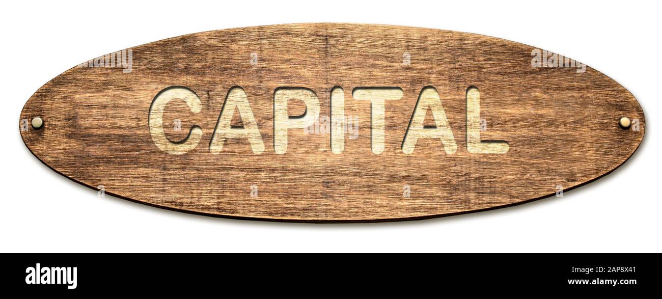 Street Sign the Direction Way to Capital Stock Photo - Alamy