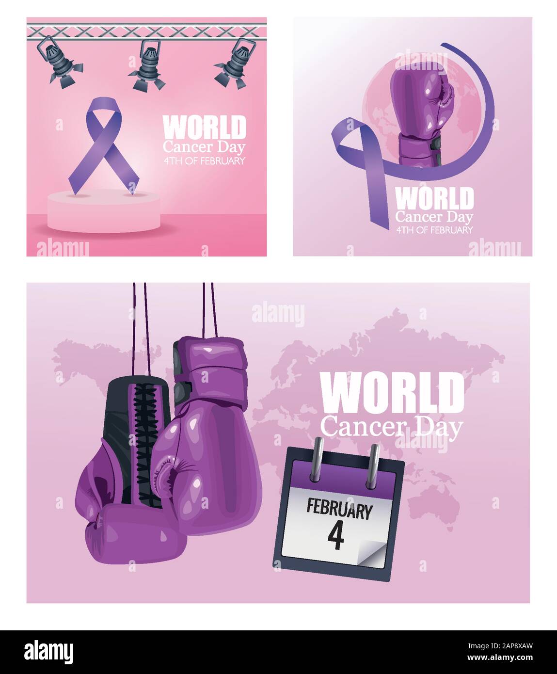 world cancer day set poster icons Stock Vector Image & Art - Alamy